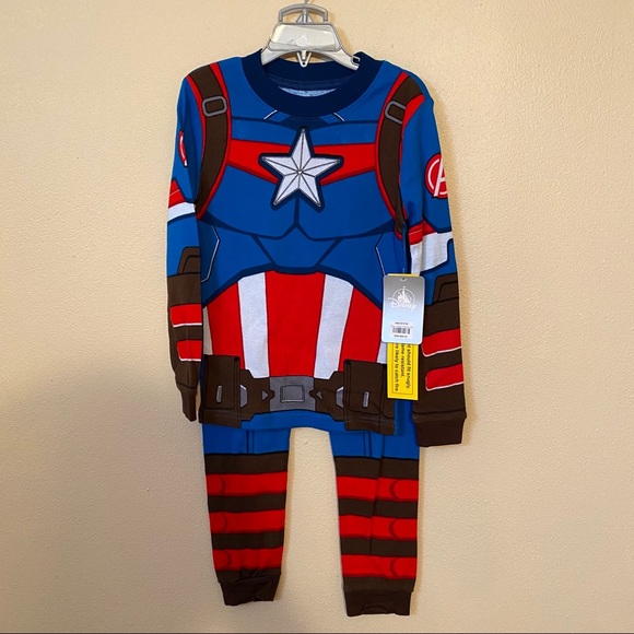 Disney | Pajamas | Disney Captain America Costume Pj Pals Pajamas ...